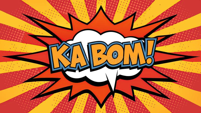 Comic Book Style Explosion with the Text Kaboom Stock Illustration ...