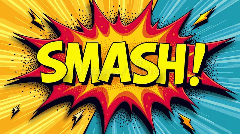 Comic Book Style Explosion with the Word Smash in Bold Text Stock ...