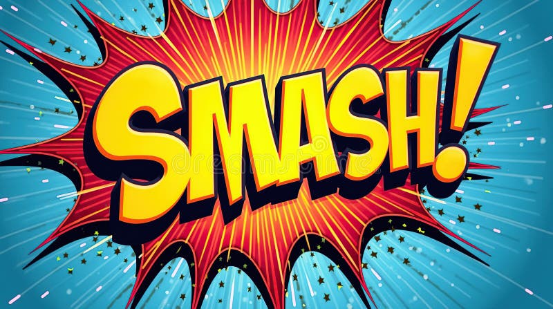 Comic Book Style Explosion with the Word Smash Stock Illustration ...
