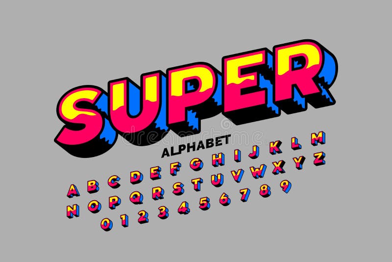 Comic Book style font stock vector. Illustration of sign - 240672582