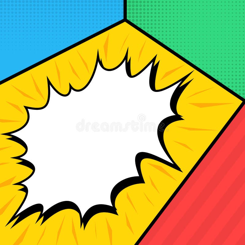 Comic Book Style Frame with Shout Bubble Stock Vector - Illustration of ...