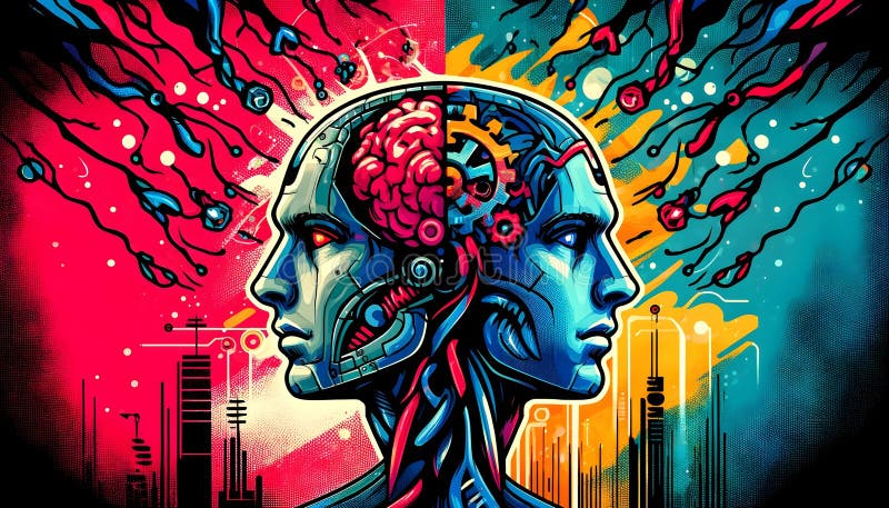 Comic Book-Style Fusion of Brain and Computer - Artificial General ...