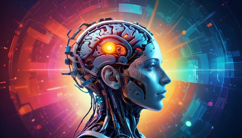 Comic Book-Style Fusion of Brain and Computer - Artificial General ...