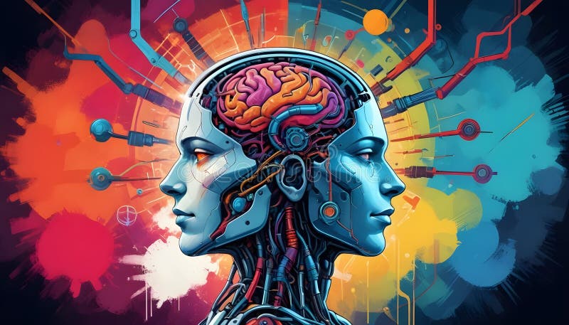 Comic Book-Style Fusion of Brain and Computer - Artificial General ...