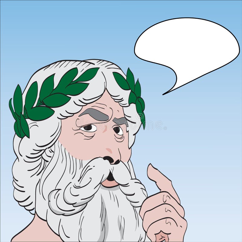 Comic Book Style God / Wise Man Stock Vector - Illustration of thinking ...