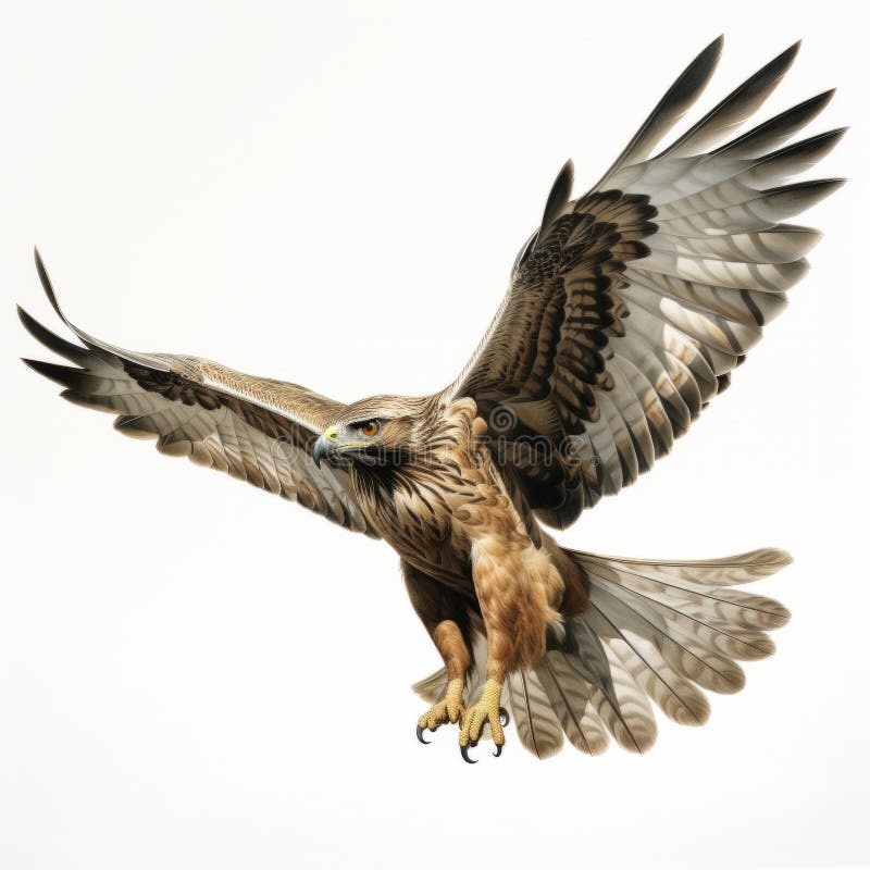 Comic Book Style Hawk in Flight Image by Travis Charest Stock ...