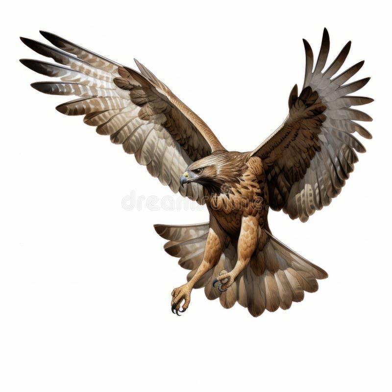 Comic Book Style Hawk in Flight Image by Travis Charest Stock ...