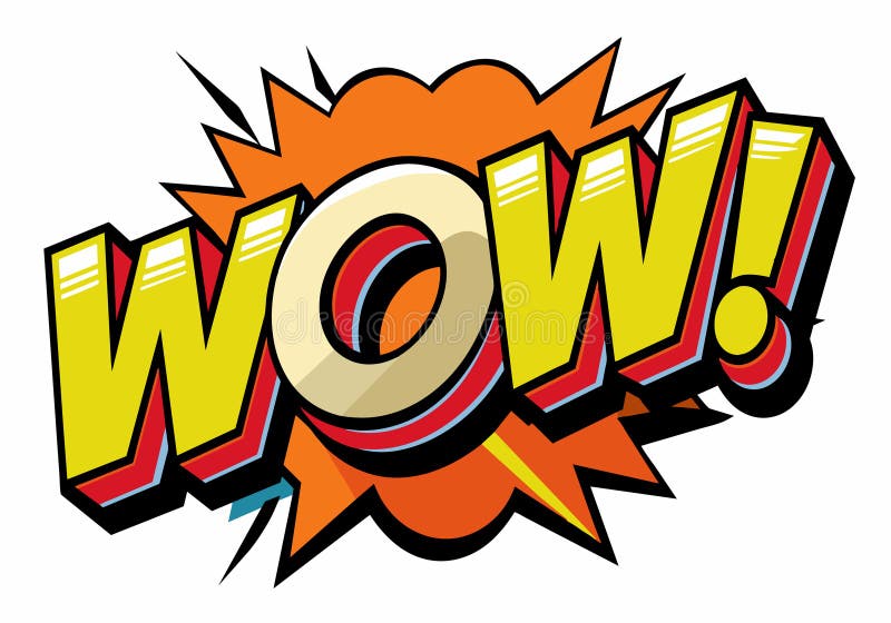 A Comic Book Style Lettering of the Word WOW Stock Vector ...