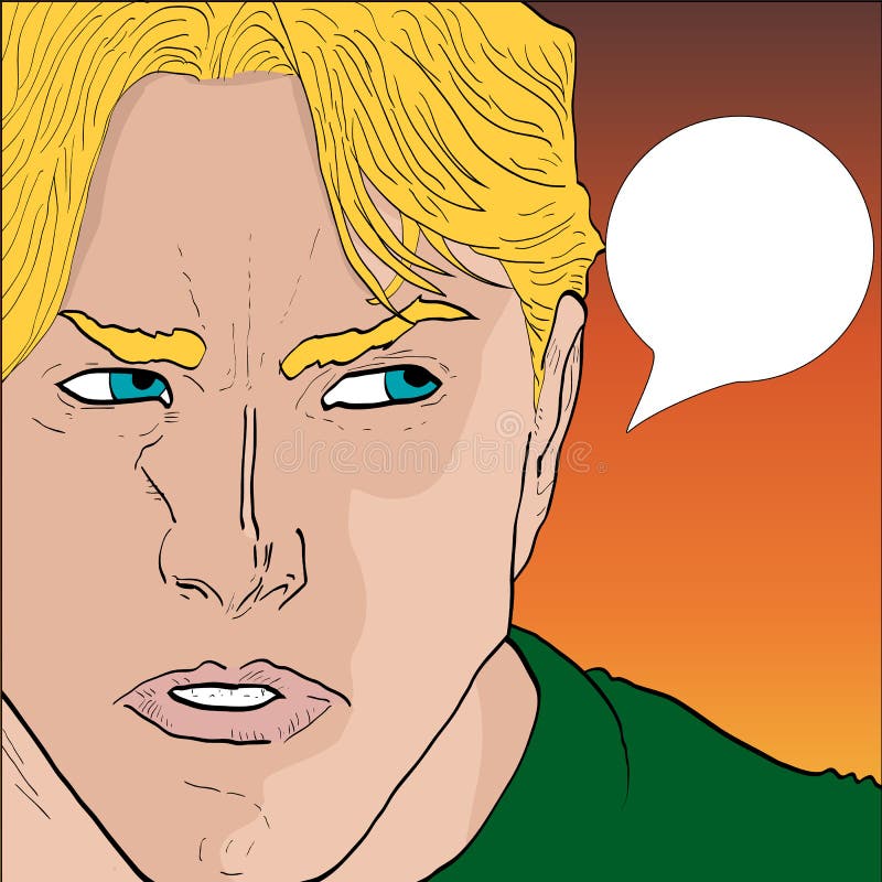 Comic book style male stock vector. Illustration of profile - 48388825