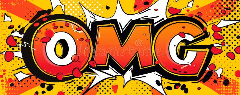 Colorful Cartoon Background Omg Text Comic Book Style Stock Photos ...