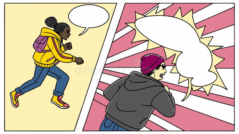 Comic Book Style Page, Dynamic Action Illustration Vector Design ...