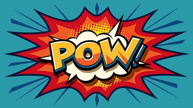Comic Book Style Pow Text Explosion Background Stock Illustration ...