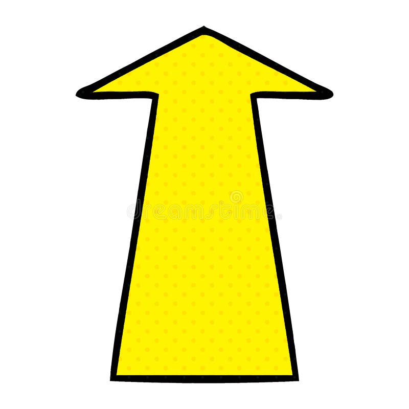 Comic Book Style Quirky Cartoon Arrow Stock Vector - Illustration of ...