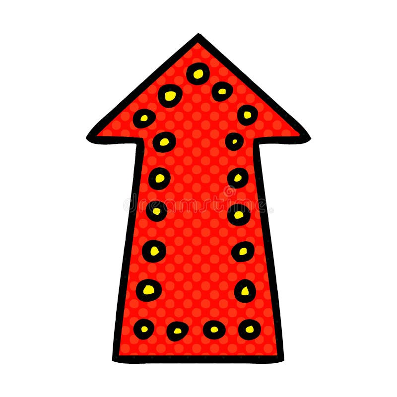 Comic Book Style Quirky Cartoon Arrow Stock Vector - Illustration of ...