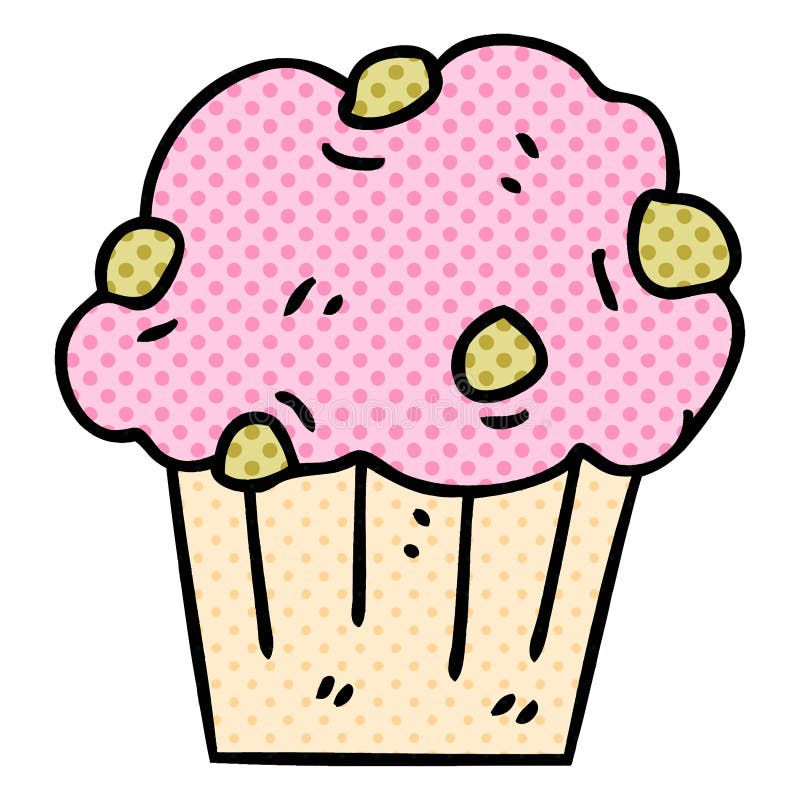 Comic Book Style Quirky Cartoon Chocolate Cake Stock Vector ...