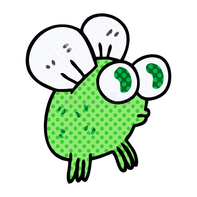 Comic Book Style Quirky Cartoon Fly Stock Vector - Illustration of ...