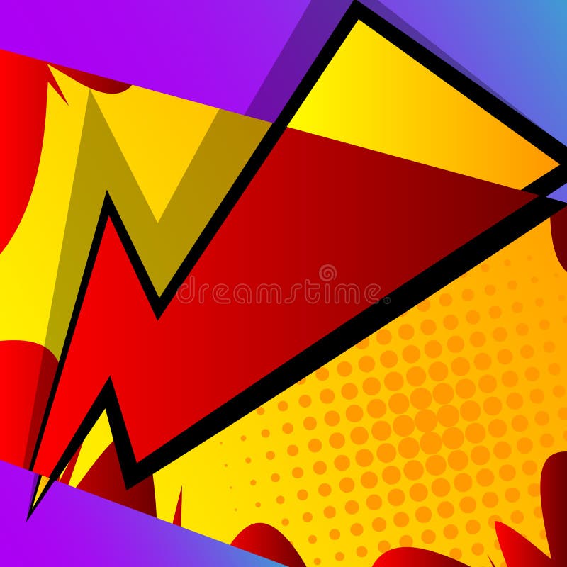 Comic Book Style Social Media Story or Post Template. Stock Vector ...