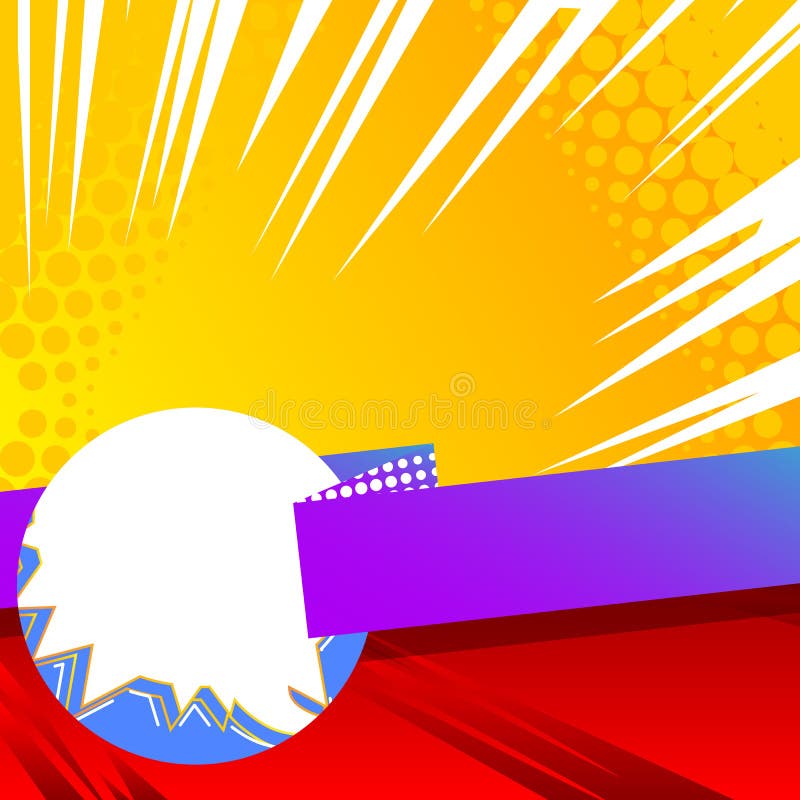 Comic Book Style Social Media Story or Post Template. Stock Vector ...