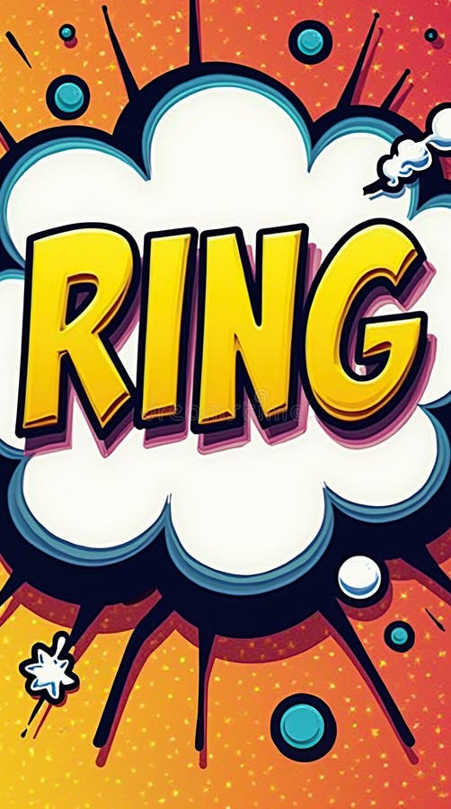 Comic Book Style Speech Bubble with Bold Word Ring Stock Illustration ...