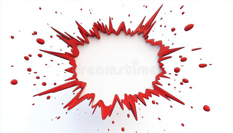 Comic Book Style Speech Bubble Exploding with Radial Speed and Energy ...