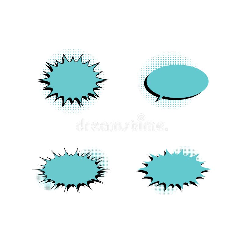 Comic Book Style Speech Bubbles Stock Vector - Illustration of ...