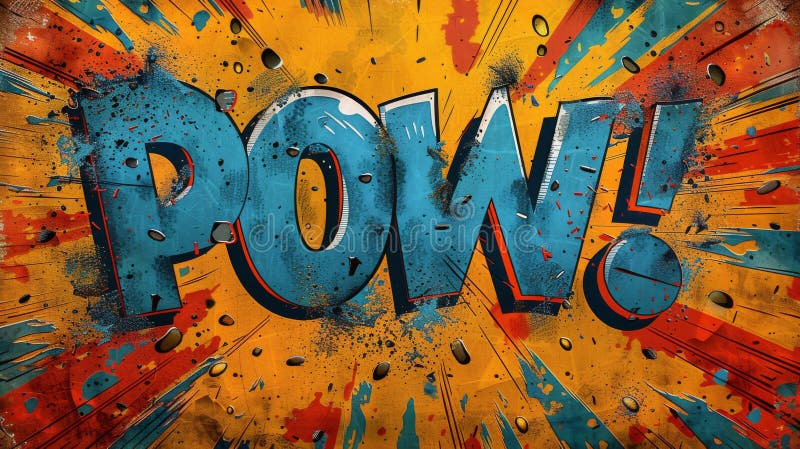Comic Book Style Splash with Pow Text, Colorful Explosion Background ...