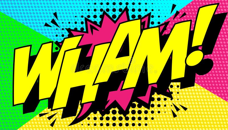 WHAM Text Comic Book Style stock vector. Illustration of background - 311358606