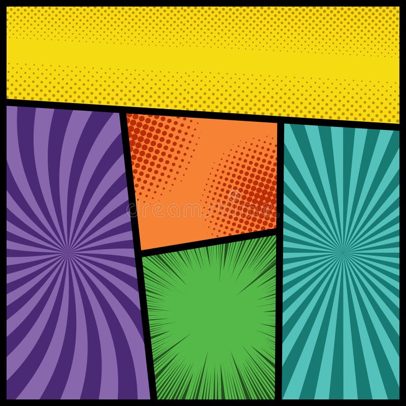 Comic book template stock vector. Illustration of humor - 119182761