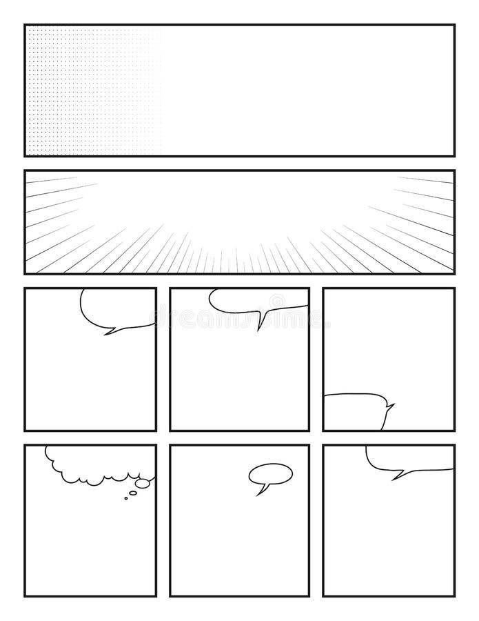Comic Book Templates for Drawing Stock Vector - Illustration of graphic ...
