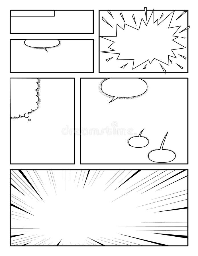 Comic Book Templates for Drawing Stock Vector - Illustration of ...