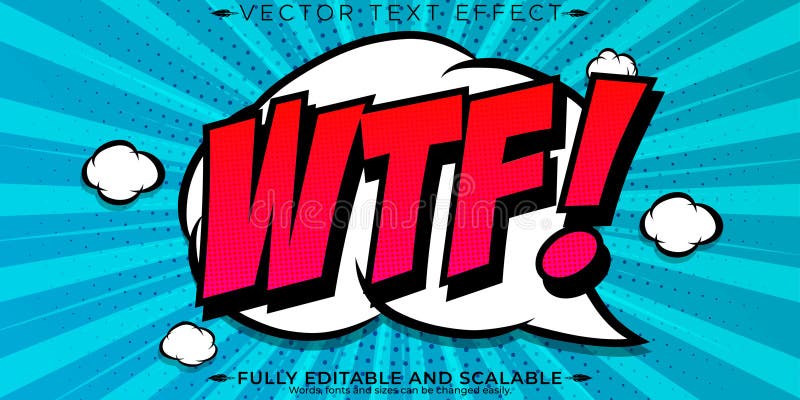 Comic Book Text Effect, Editable Cartoon and Pop Art Text Style Stock ...