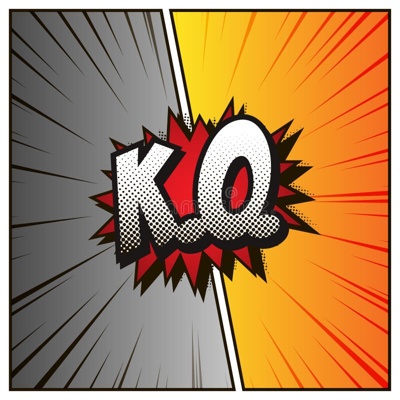 Comic Styled Background. Colorful K.O., Vector Stock Vector ...