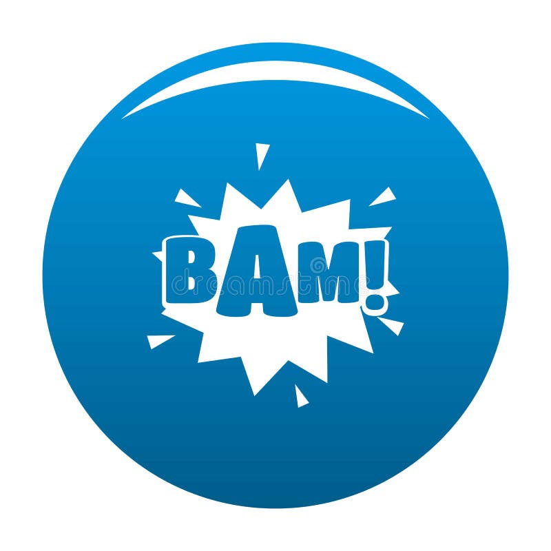 Comic Boom Bam Icon Blue Vector Stock Vector - Illustration of shouting ...