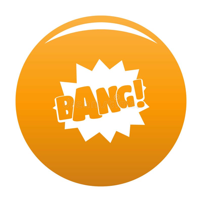 Comic Boom Bang Icon Vector Orange Stock Vector - Illustration of ...