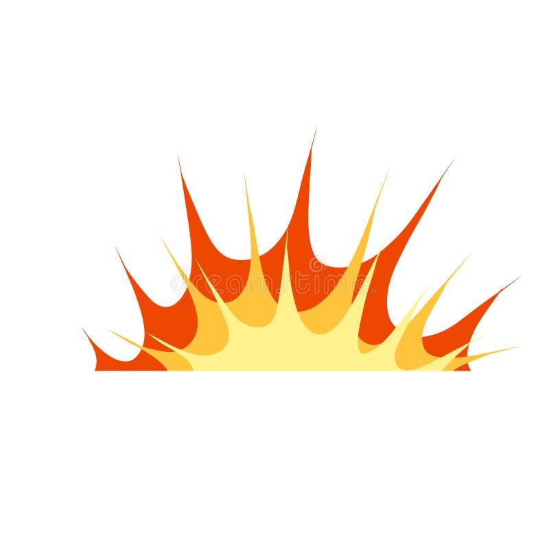 Comic Boom Explosion. Big Cartoon Fireball Stock Vector - Illustration ...