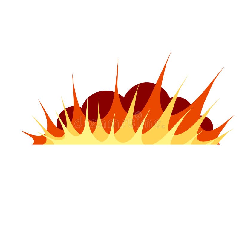 Comic Boom Explosion. Big Fireball. Stock Vector - Illustration of ...