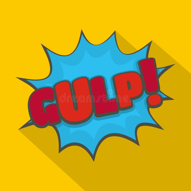 Comic Boom Gulp Icon, Flat Style Stock Vector - Illustration of bubble ...