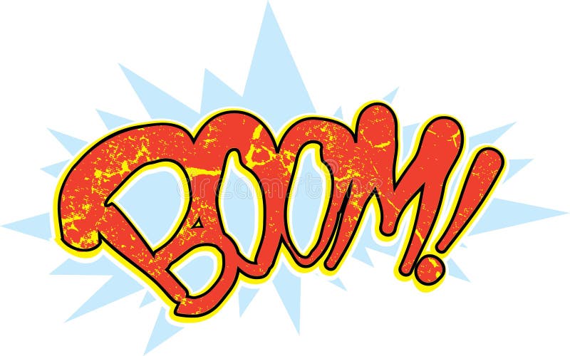 Comic boom vintage style stock vector. Illustration of danger - 104335120