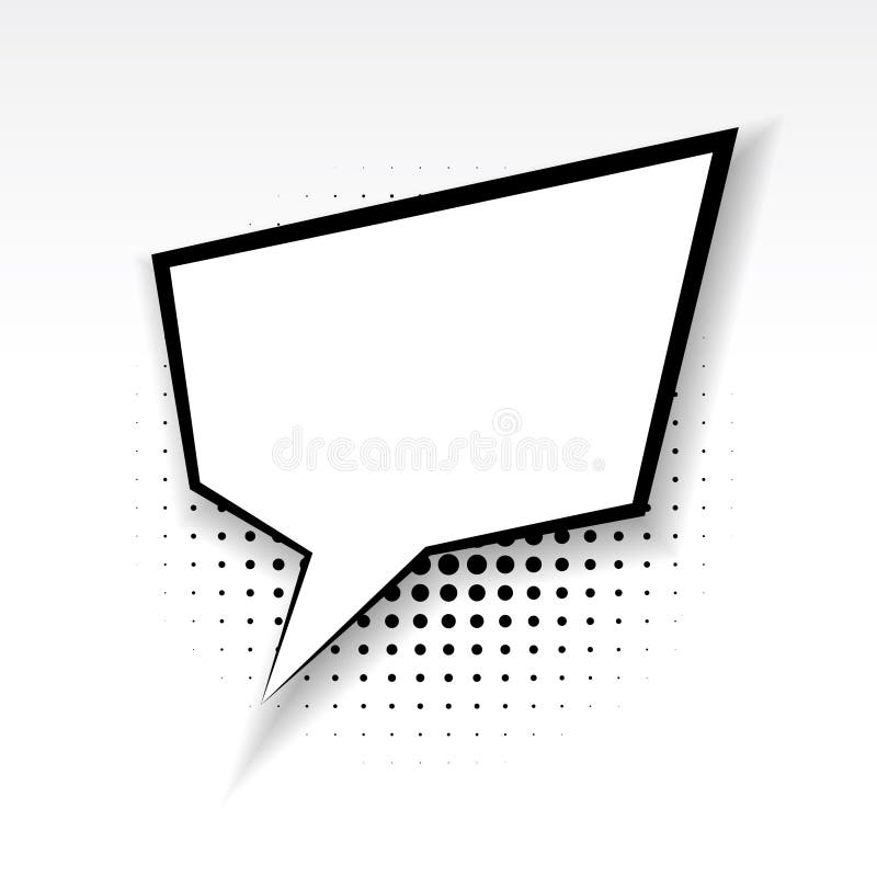 Comic Box Empty Paper Babble Soft Shadow Stock Vector - Illustration of ...