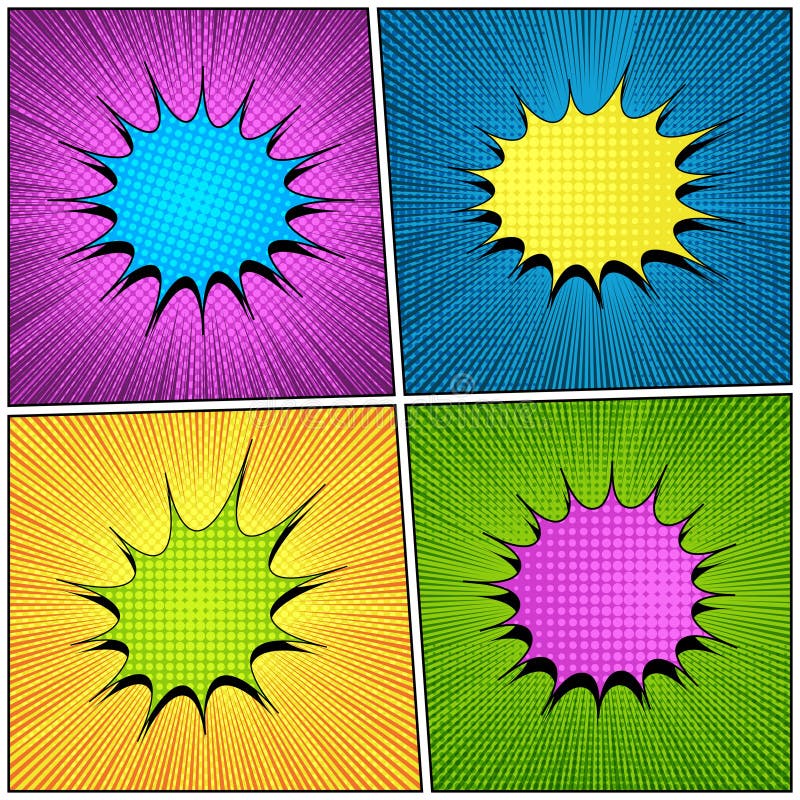 Comic Bright Backgrounds Concept Stock Vector - Illustration of cloud ...