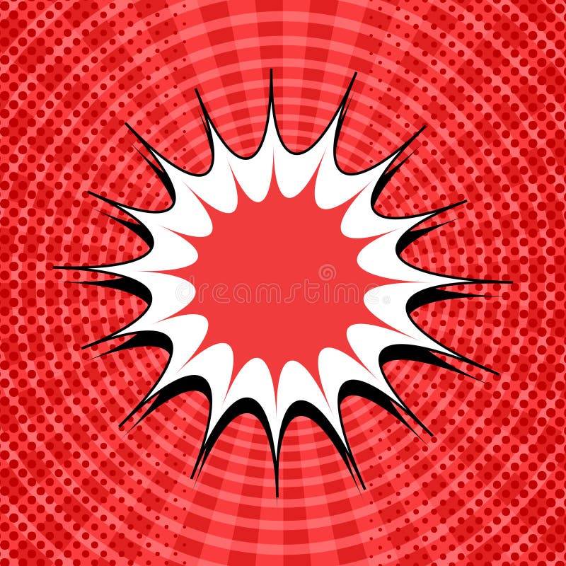 Comic bright red template stock vector. Illustration of abstract ...
