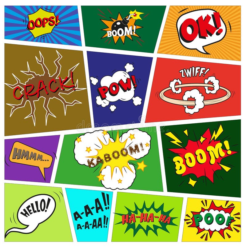 Abstract Creative Concept Vector Comic Pop Art Style Stock Vector ...