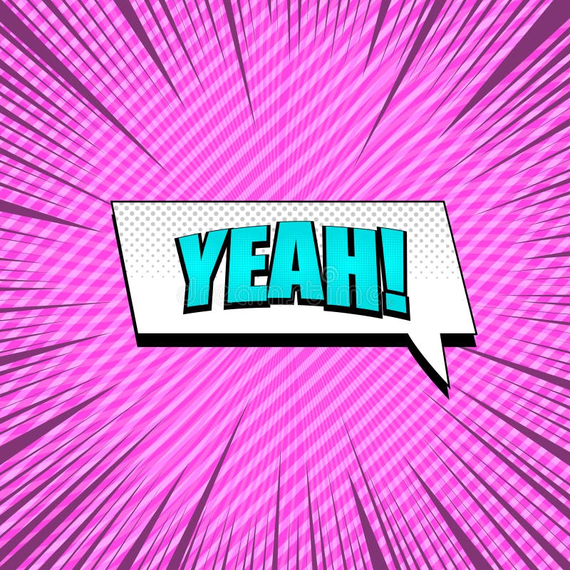 Comic Yeah Wording Background Stock Vector - Illustration of light ...