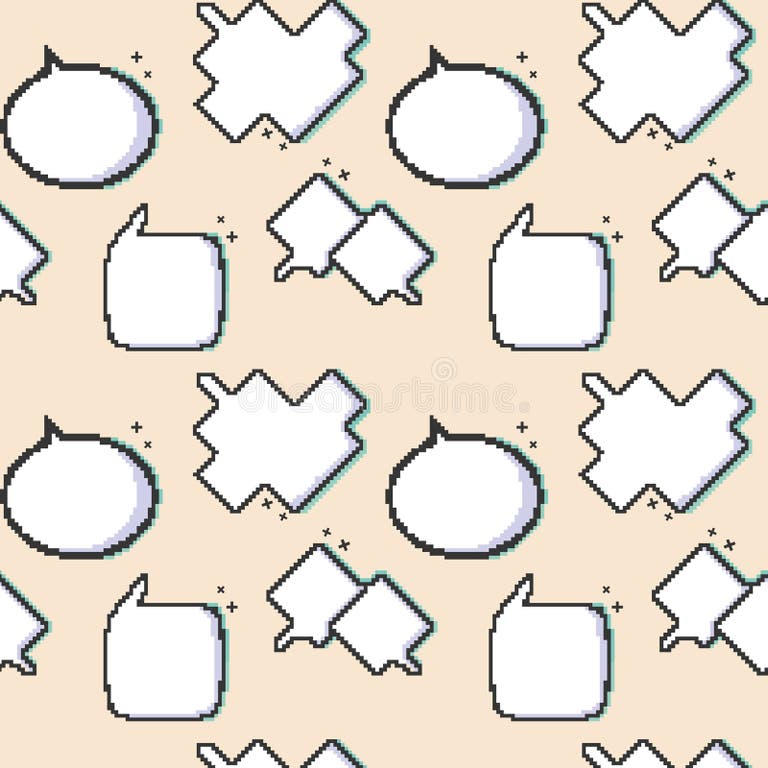 Comic Bubble Chat Pattern Background Vector Stock Vector - Illustration ...