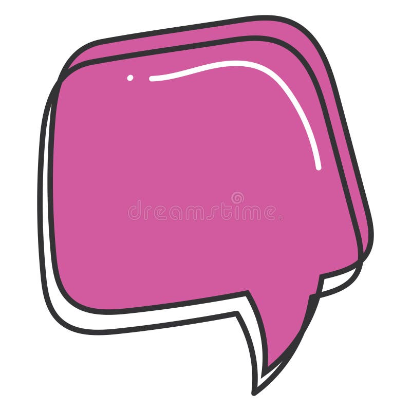 Comic Bubble Chat Sketch Icon Hand Draw Vector Stock Vector ...