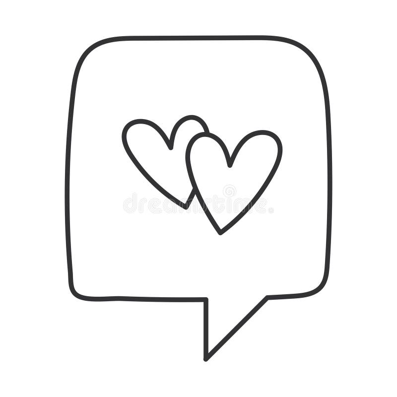 Comic Bubble Chat Sketch Icon Hand Draw Vector Stock Vector ...