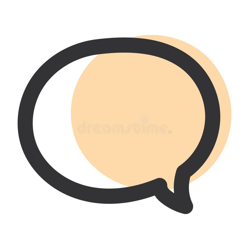 Comic Bubble Chat Sketch Icon Hand Draw Vector Stock Vector ...