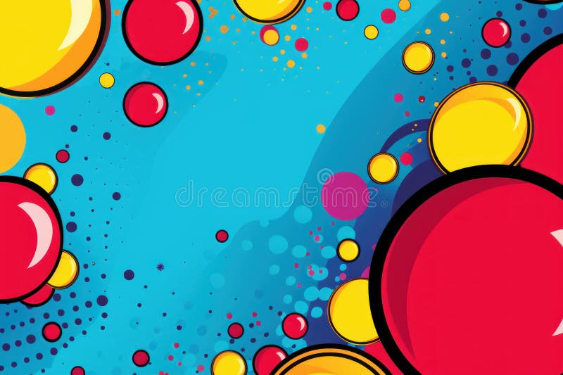 Comic Bubble and Dot Pop Art Illustration Background Stock Illustration ...