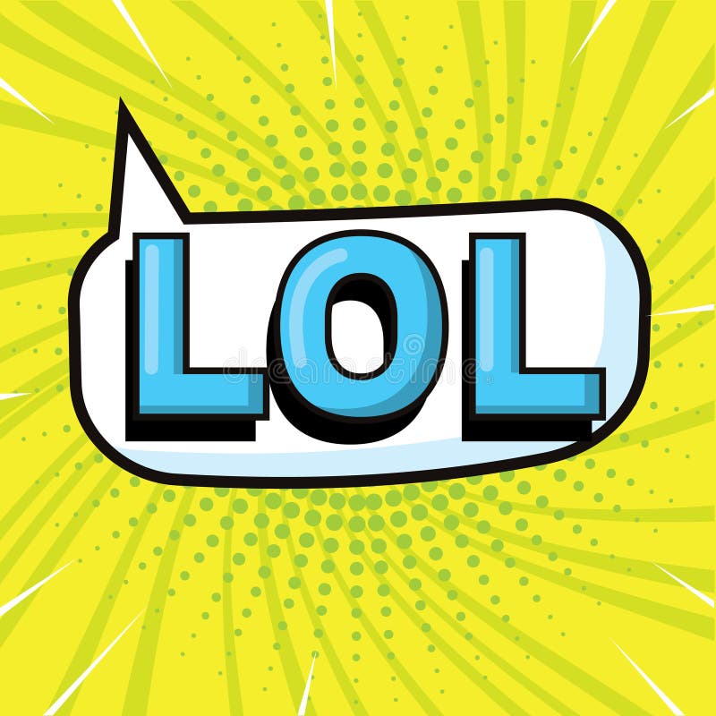 Comic Bubble Saying Lol. Vector Stock Vector - Illustration of retro ...