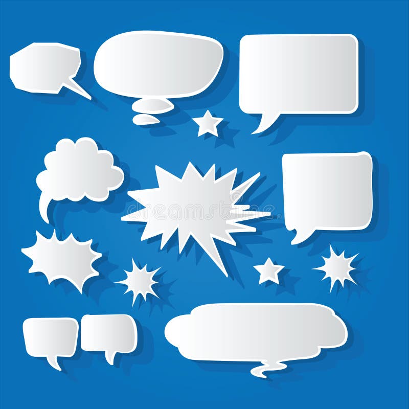 Comic Bubble Speech Balloons Speech Cartoon Speech Vector Illustrator 3 ...